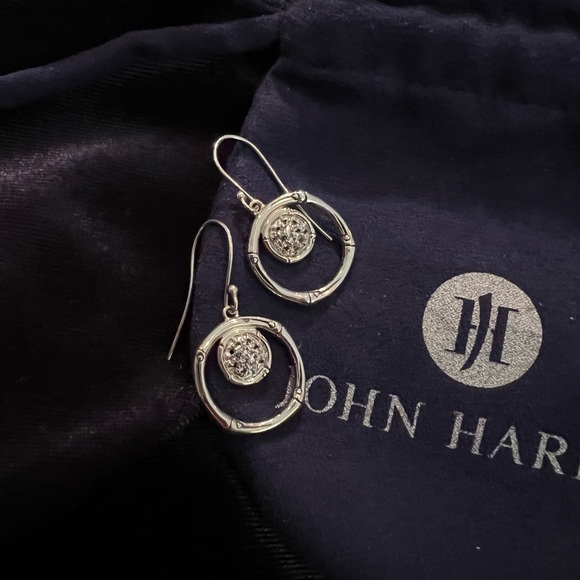 John Hardy | Jewelry | John Hardy Dangle Bamboo White Topaz Pave Drop ...